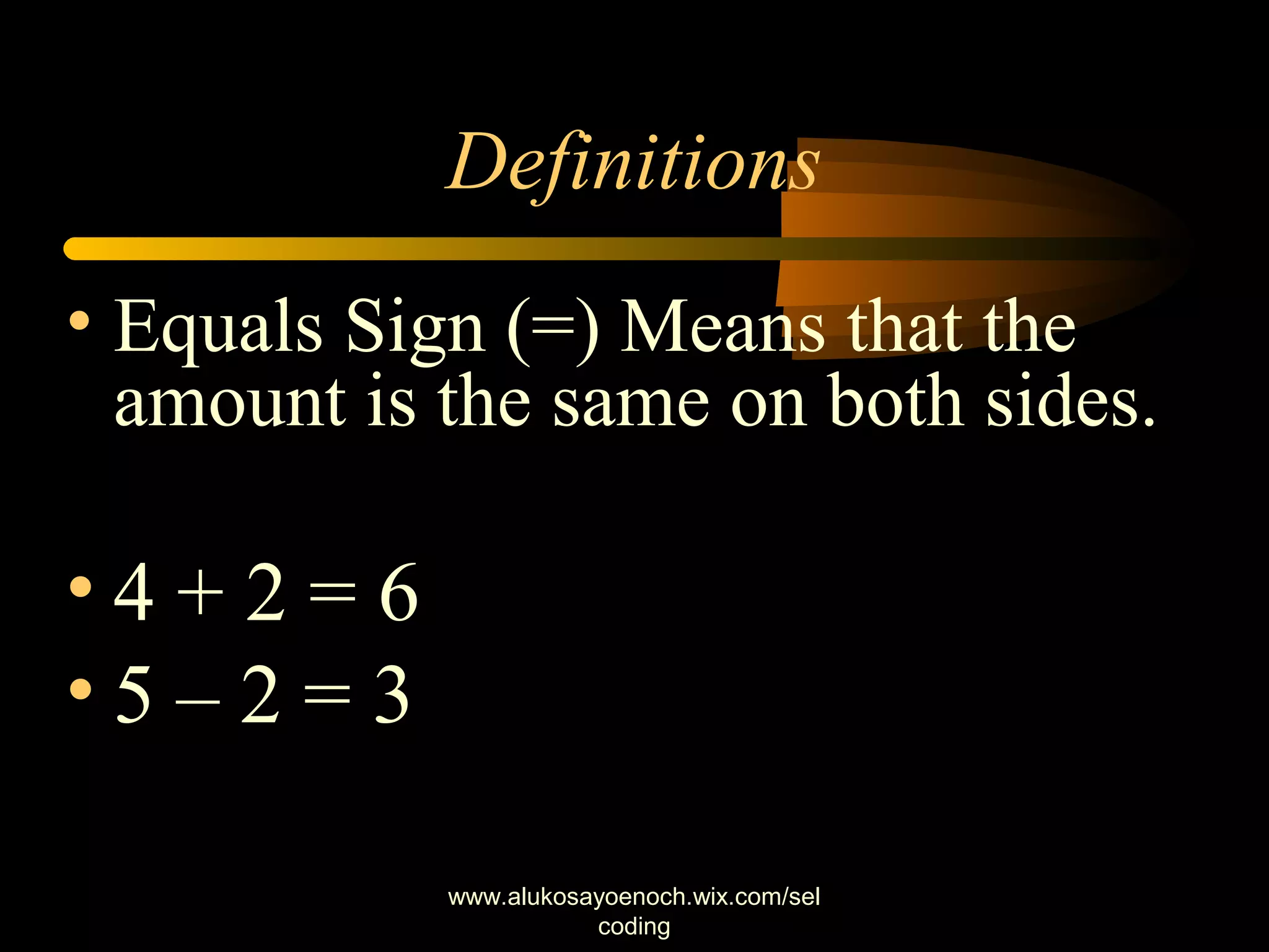 Algebra prep5 equation | PPT