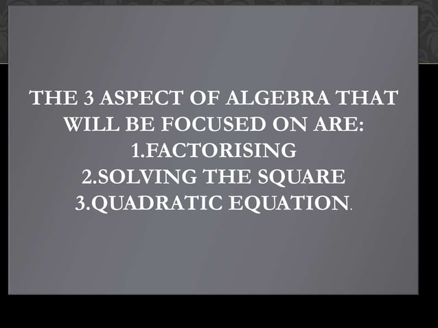 Algebra Presentation Pptx