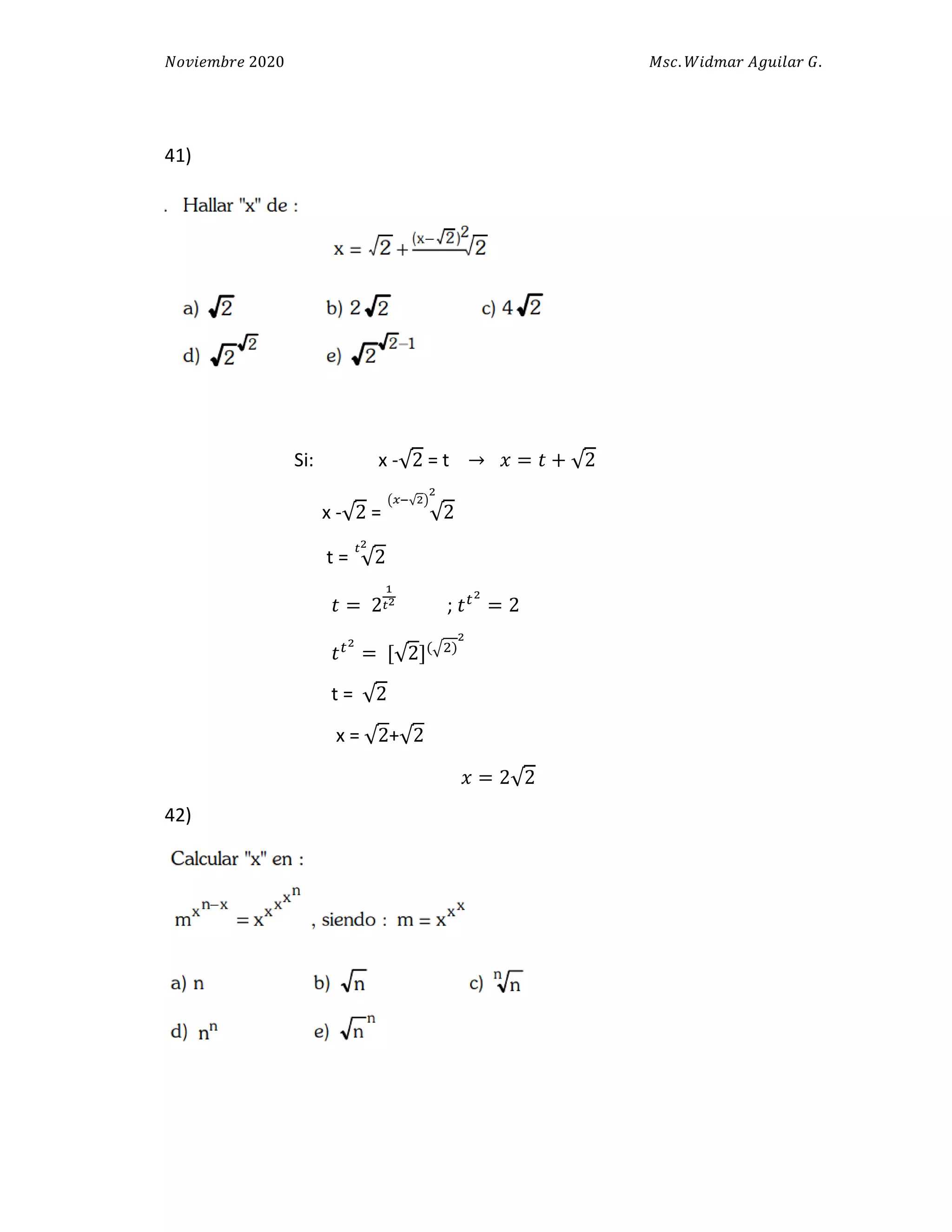Algebra preuniversitaria widmar aguilar | PDF | Physics | Science