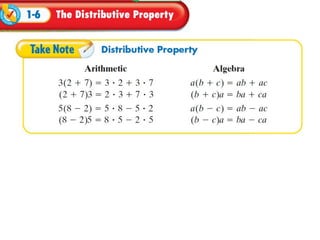 Algebra readiness distributive property | PPT