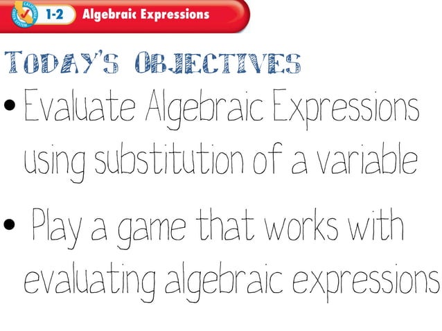 Algebra readiness evaluating expressions with game | PPT