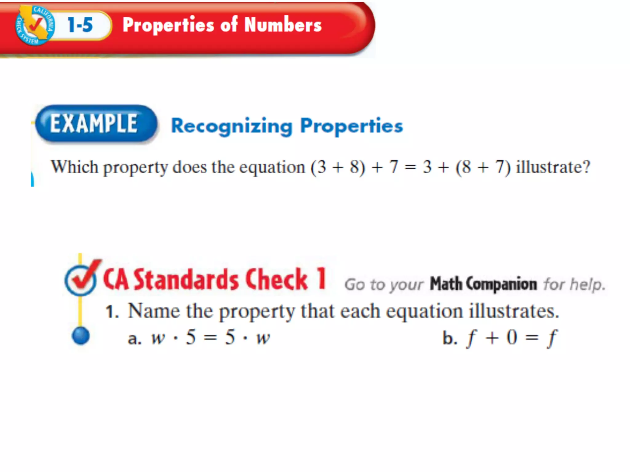 Algebra readiness properties of numbers | PDF
