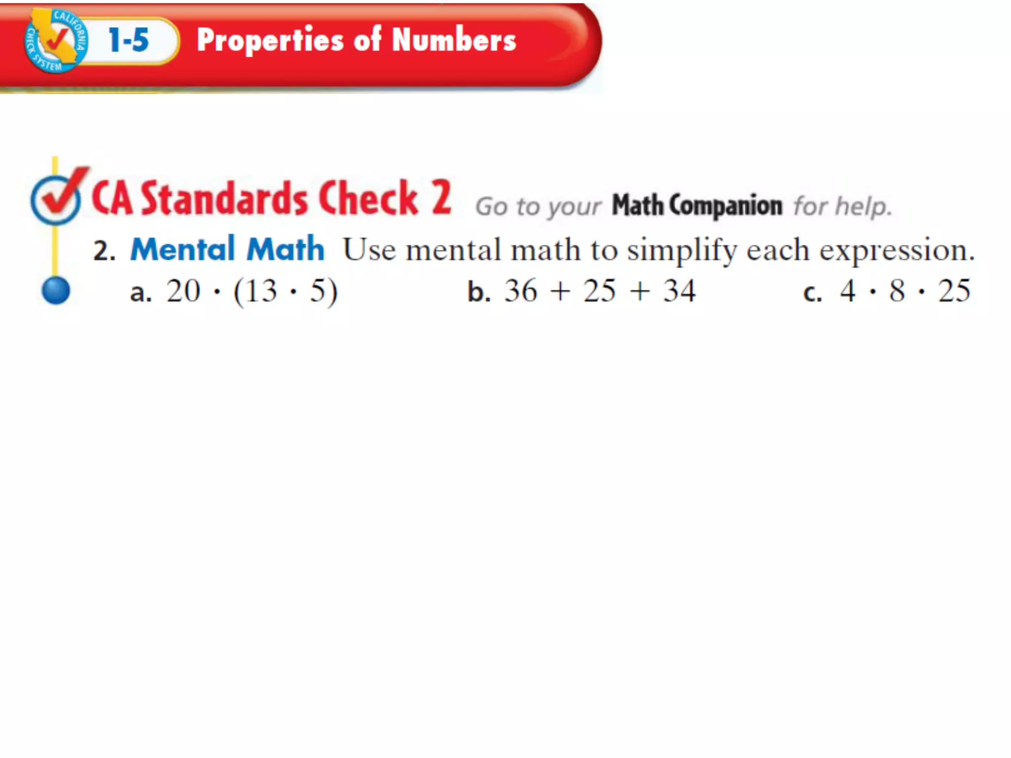 Algebra readiness properties of numbers | PDF