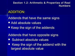 Algebra review | PPT