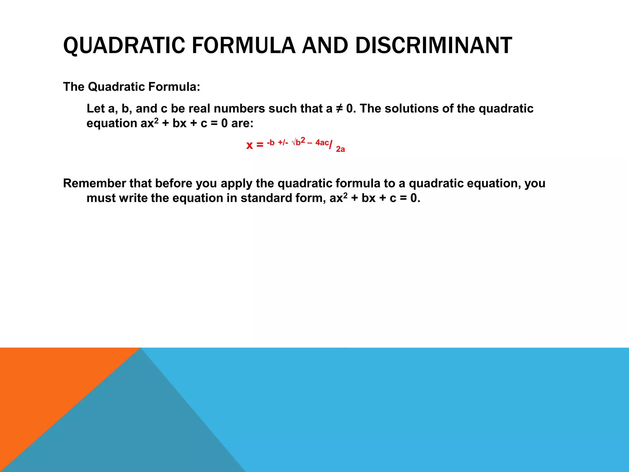 Algebra slideshow | PPTX
