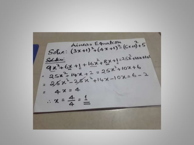Algebra solved problems | PPT