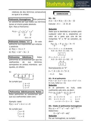 ALGEBRA TEORIA COMPLETA | PDF