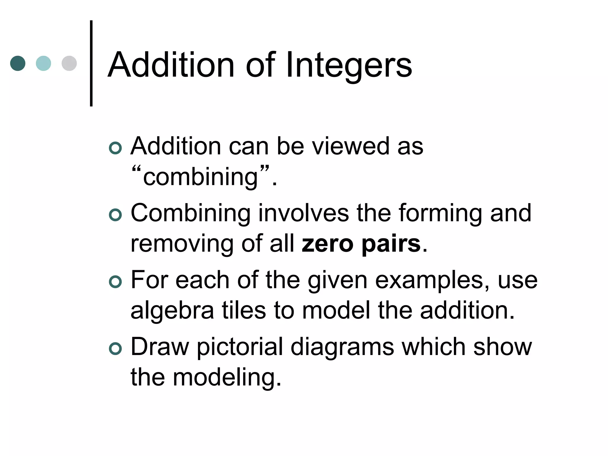 Algebra Tiles - Addition of Integers.pptx