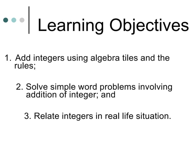 Algebra Tiles - Addition of Integers.pptx