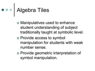 Algebra Tiles - Addition of Integers.pptx