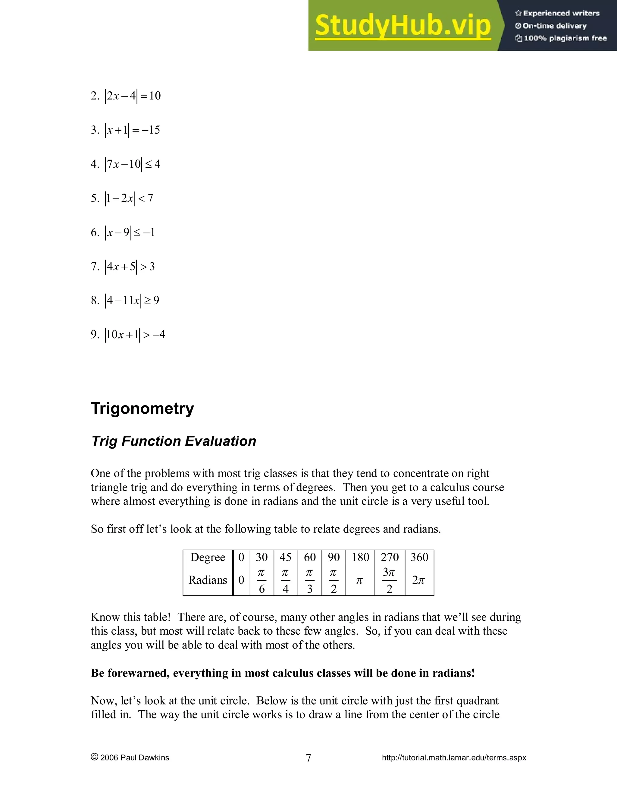 Algebra Trigonometry Problems | PDF | Physics | Science