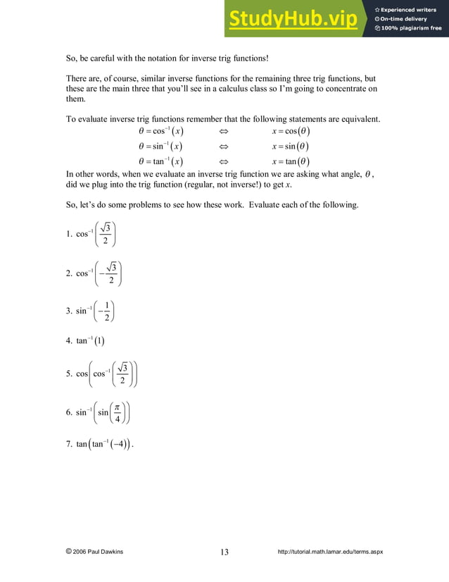 Algebra Trigonometry Problems | PDF | Physics | Science