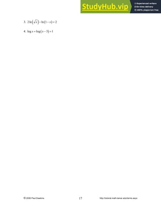 Algebra Trigonometry Problems | PDF | Physics | Science