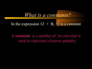 Algebricexpression 120522001340-phpapp01 | PPT