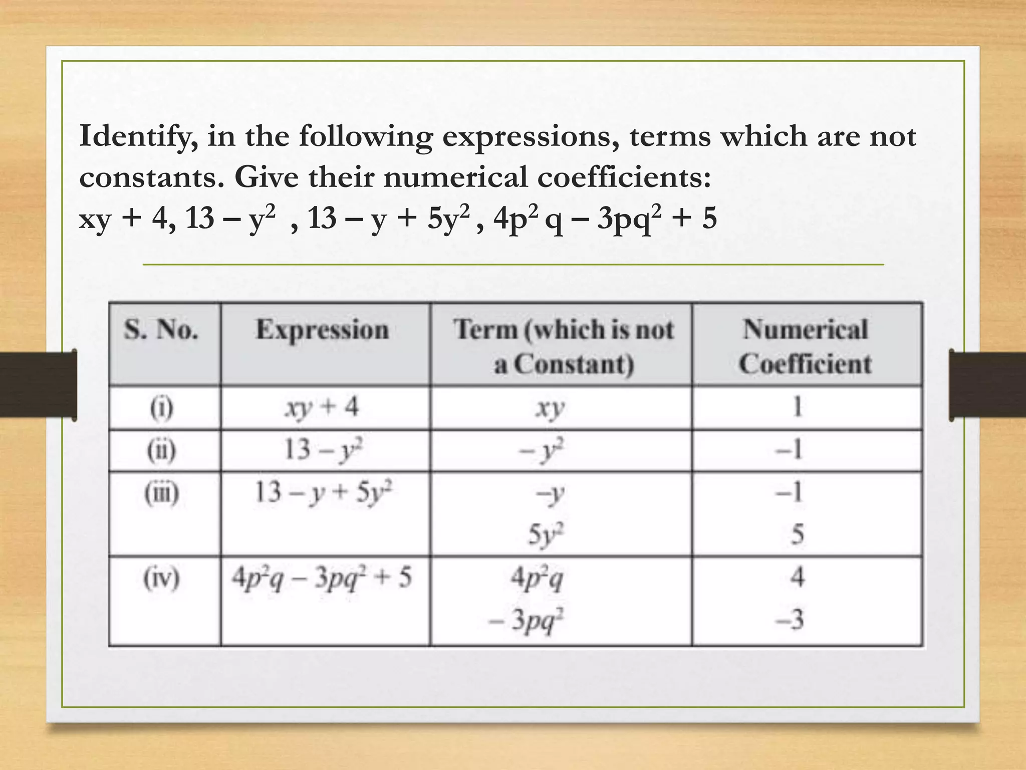 ALGEBRIC EXPRESSION 7.ppt