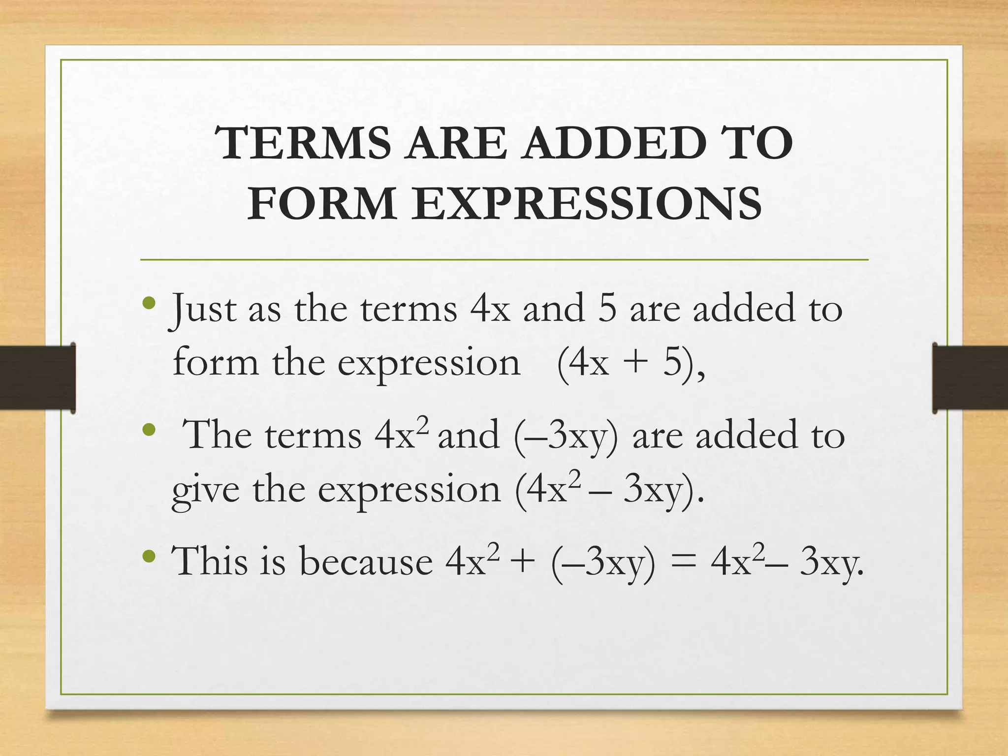 ALGEBRIC EXPRESSION 7.ppt