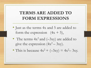 ALGEBRIC EXPRESSION 7.ppt