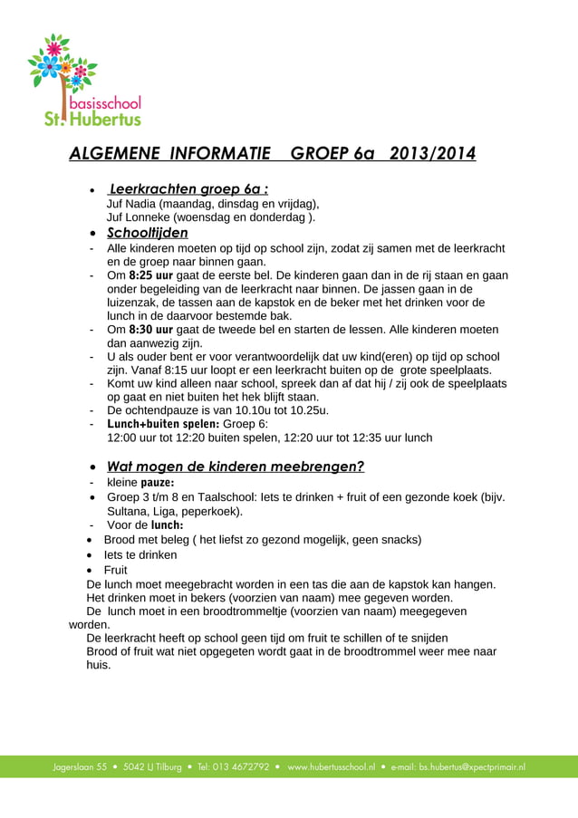 Algemene informatie 2013 2014 | PDF