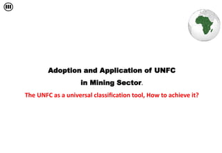 Application of UNFC in Algeria: lessons learned, experiences and ...