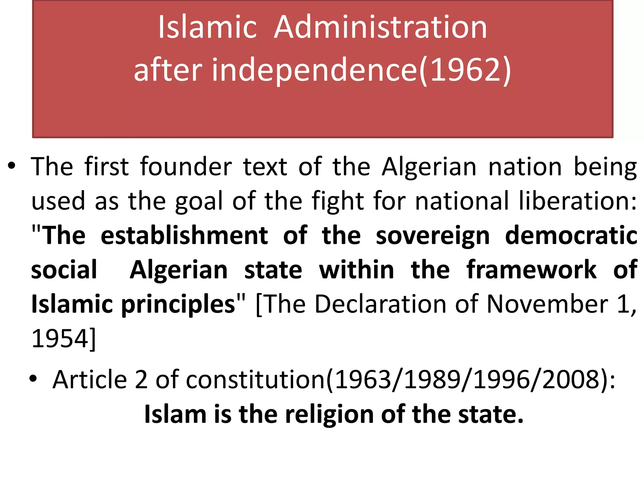 Algerian political, cultural and social map | PPTX | Islam | Religion ...