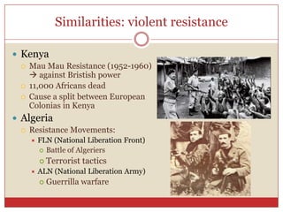 Algeria vs. Kenya - Decolonization | PPT