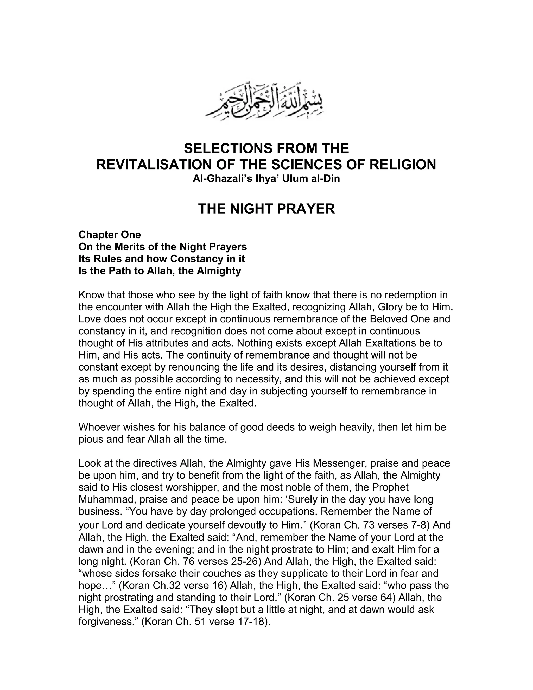 Alghazalisihya book-of-night-prayers | DOC