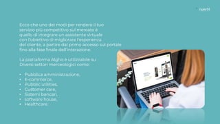 Scheda prodotto di Algho, Artificial Human e Intelligenza artificiale | PPT