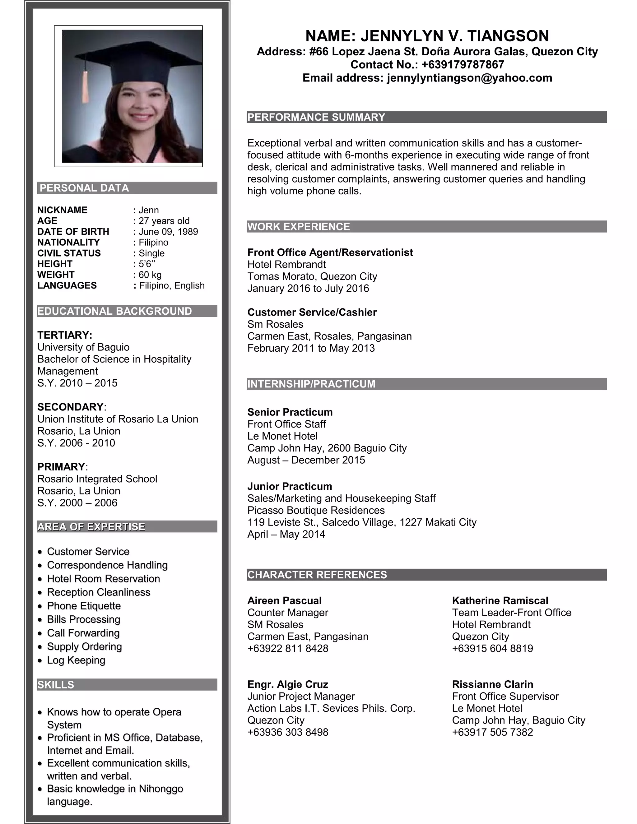 RESUME-JENNYLYN TIANGSON | DOC