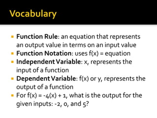 Alg II 2-1 Relations and Functions | PPTX