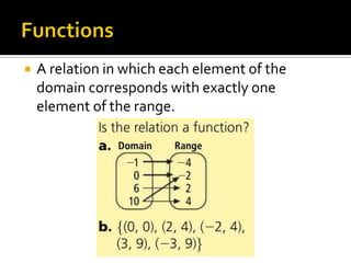 Alg II 2-1 Relations and Functions | PPTX
