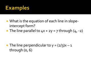Alg II 2-3 and 2-4 Linear Functions | PPT