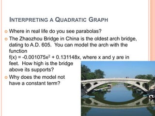 Alg II Unit 4-2 Standard Form of a Quadratic Function | PPTX