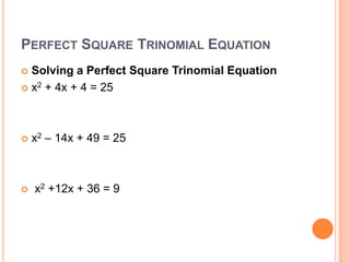 Alg II Unit 4-6 Completing the Square | PPT