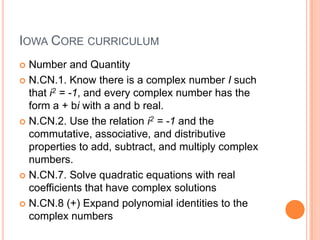 Alg II Unit 4-8 Quadratic Equations and Complex Numbers | PPT