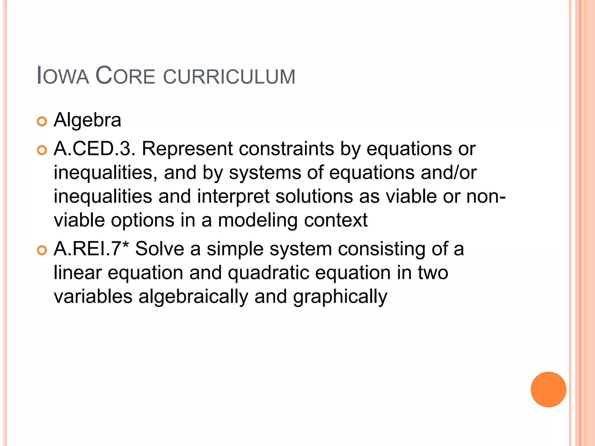 Alg II Unit 4-9 Solving Quadratic Systems | PPTX
