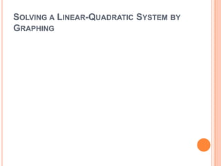 Alg II Unit 4-9 Solving Quadratic Systems | PPTX | Physics | Science