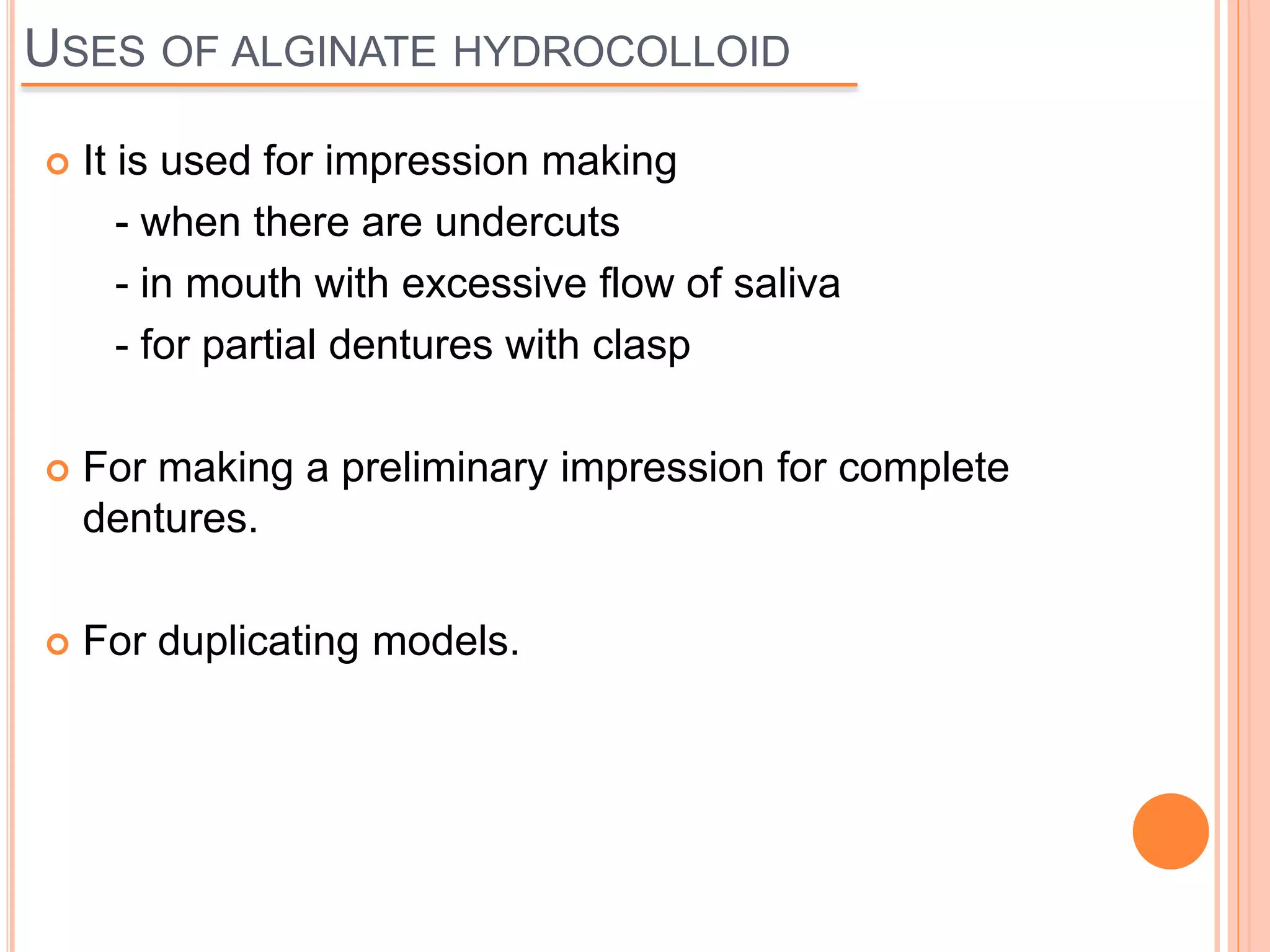 Alginate Dental Material | PPTX