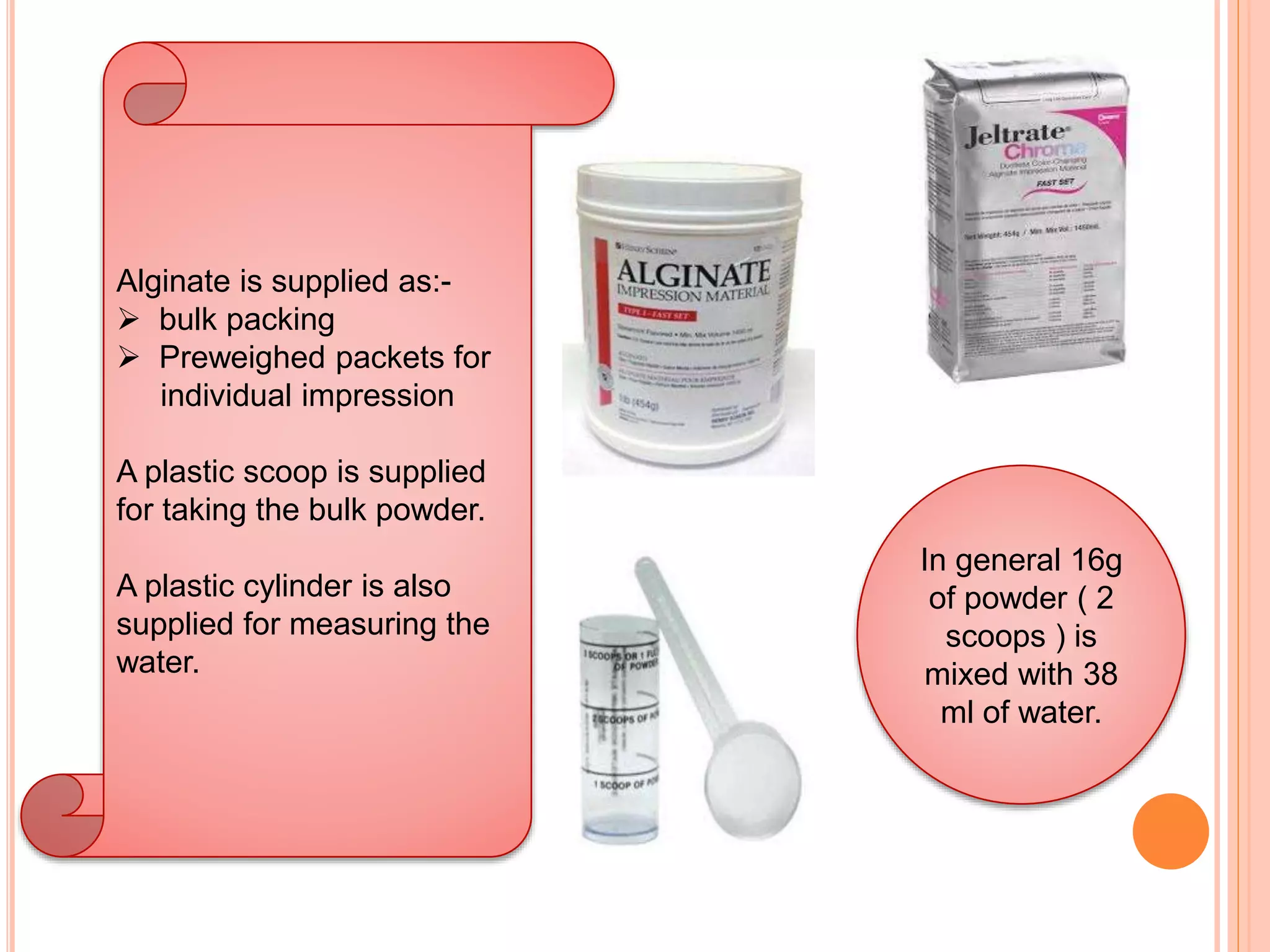 Alginate Dental Material | PPTX