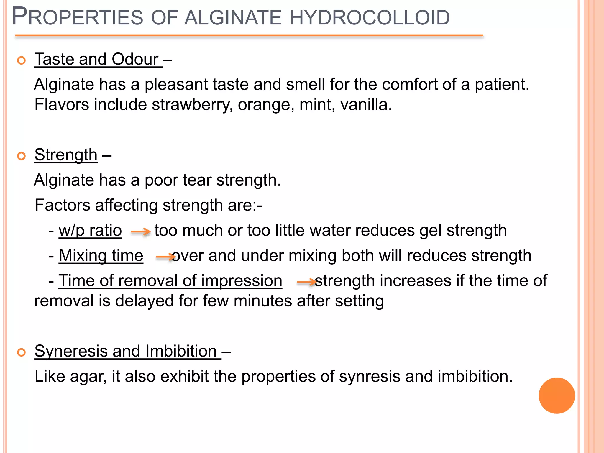 Alginate Dental Material | PPTX
