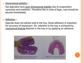 Alginate Dental Material | PPTX