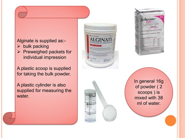 Alginate Dental Material | PPTX | Oral care | Personal Care