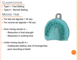 Alginate Dental Material | PPTX