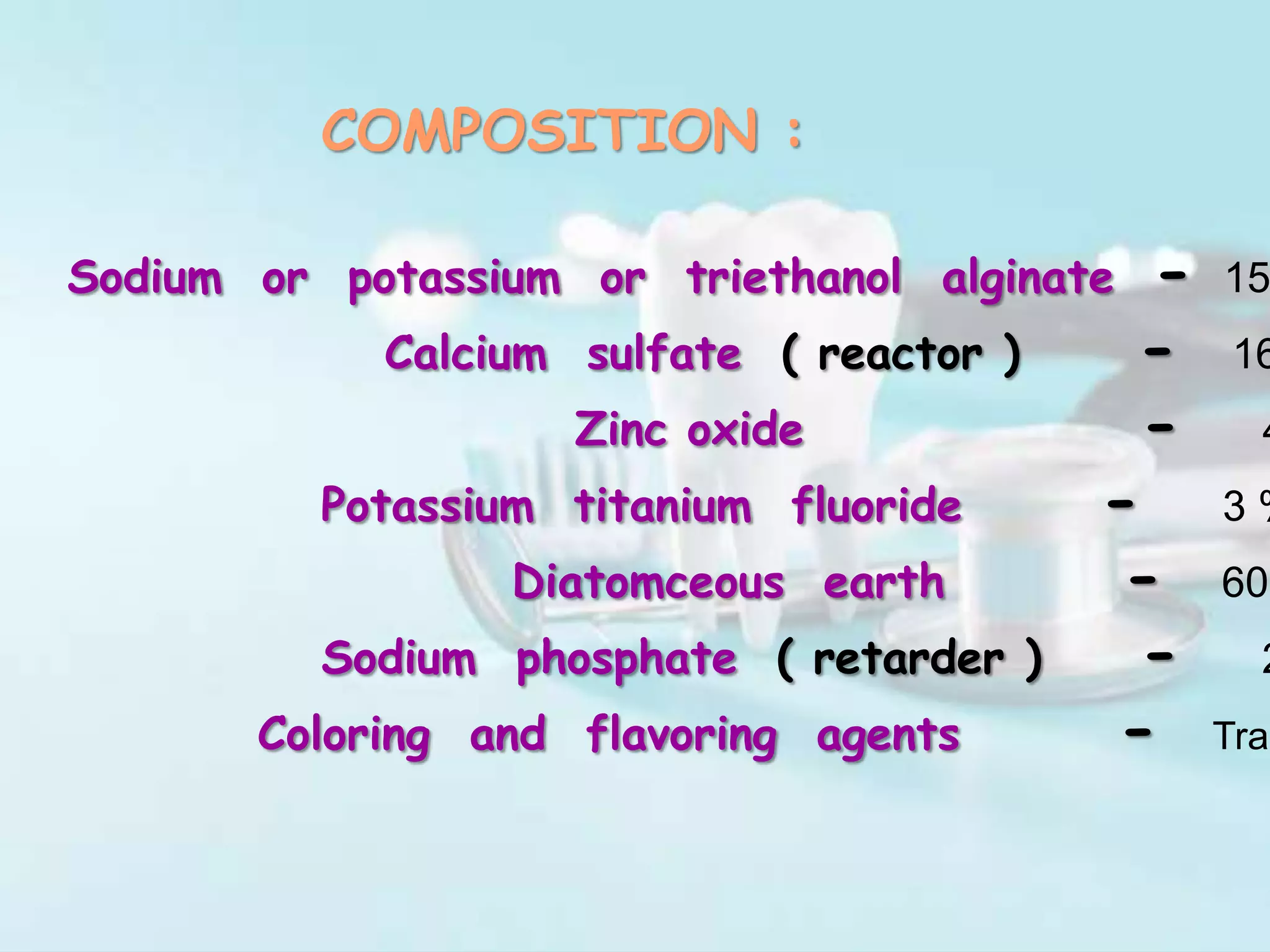 Elastic Impression material - Alginate | PPTX