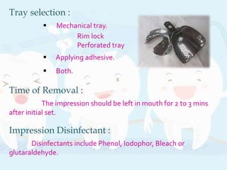Elastic Impression material - Alginate | PPTX
