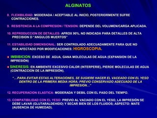 Alginatos y yesos | PPT