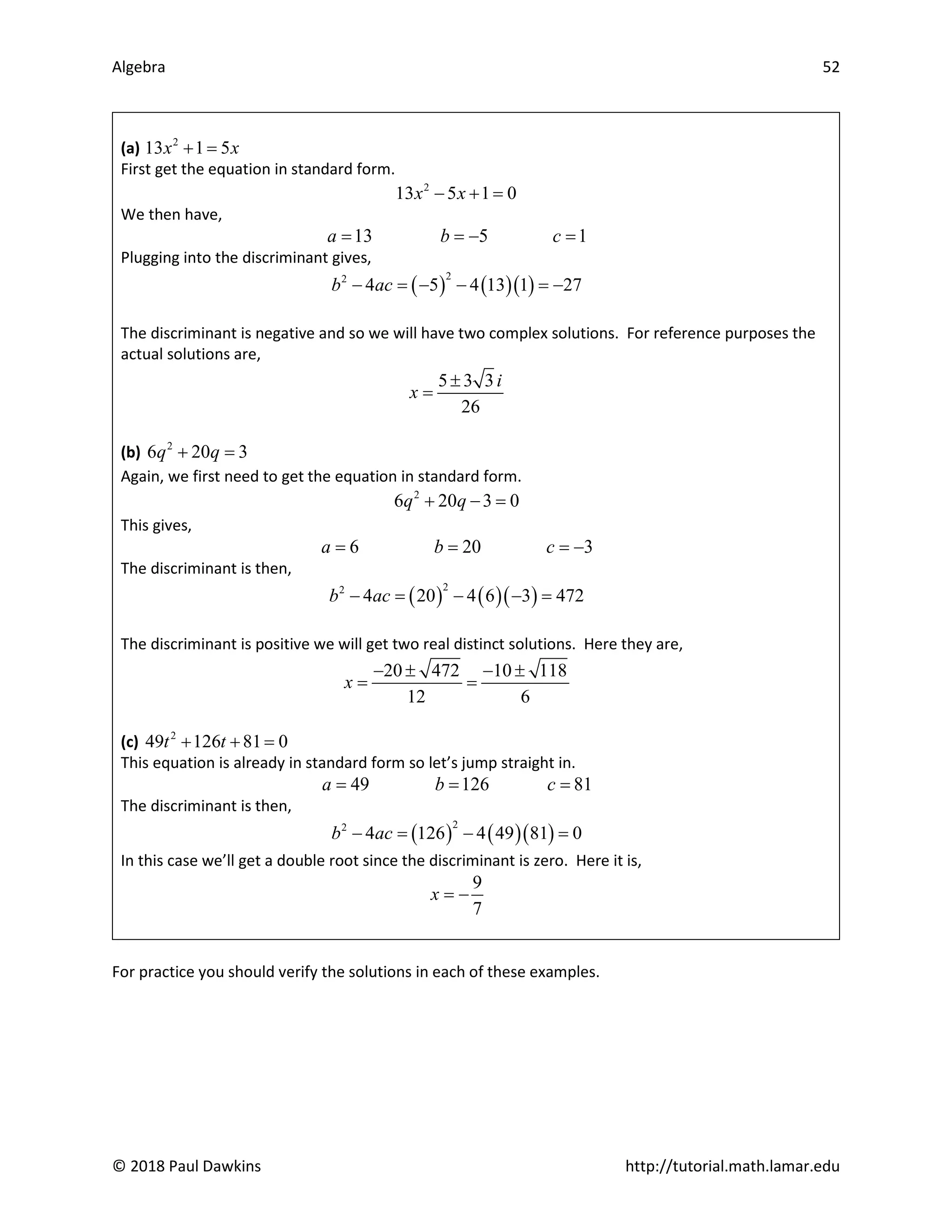 Alg linear equation and up