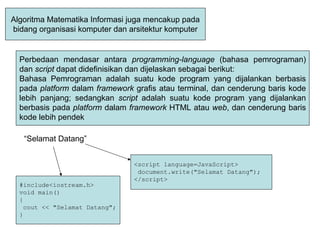 Algoritma Matematika Informasi | PDF