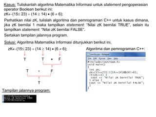Algoritma Matematika Informasi | PDF