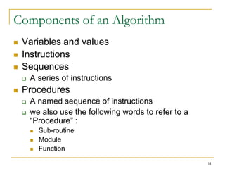 ALGO.ppt | Programming Languages | Computing