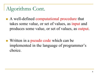 ALGO.ppt | Programming Languages | Computing
